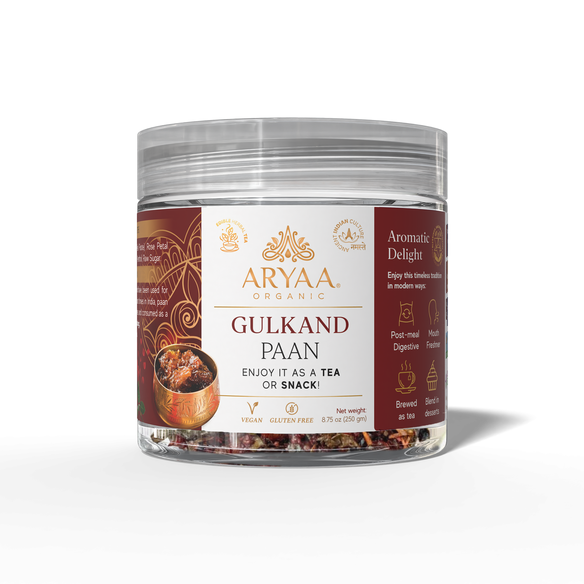 Gulkand Paan – Ayurvedic Digestive & Rose Herbal Tea | Aryaa