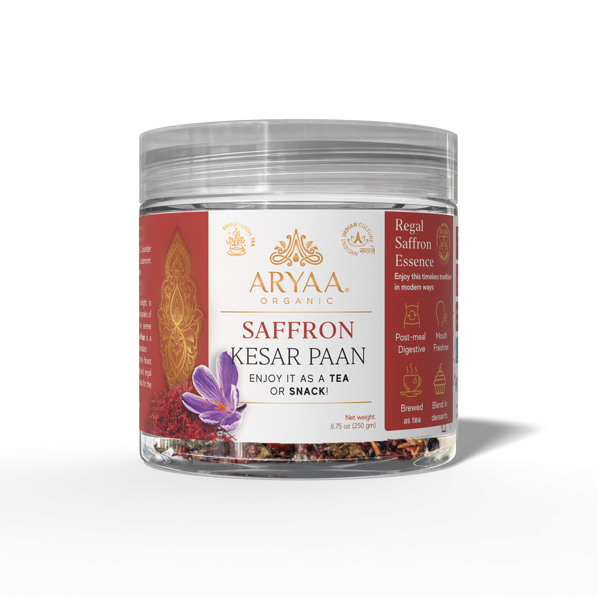 Saffron Paan Digestive | Ayurvedic Snack & Golden Tea – Aryaa Organic